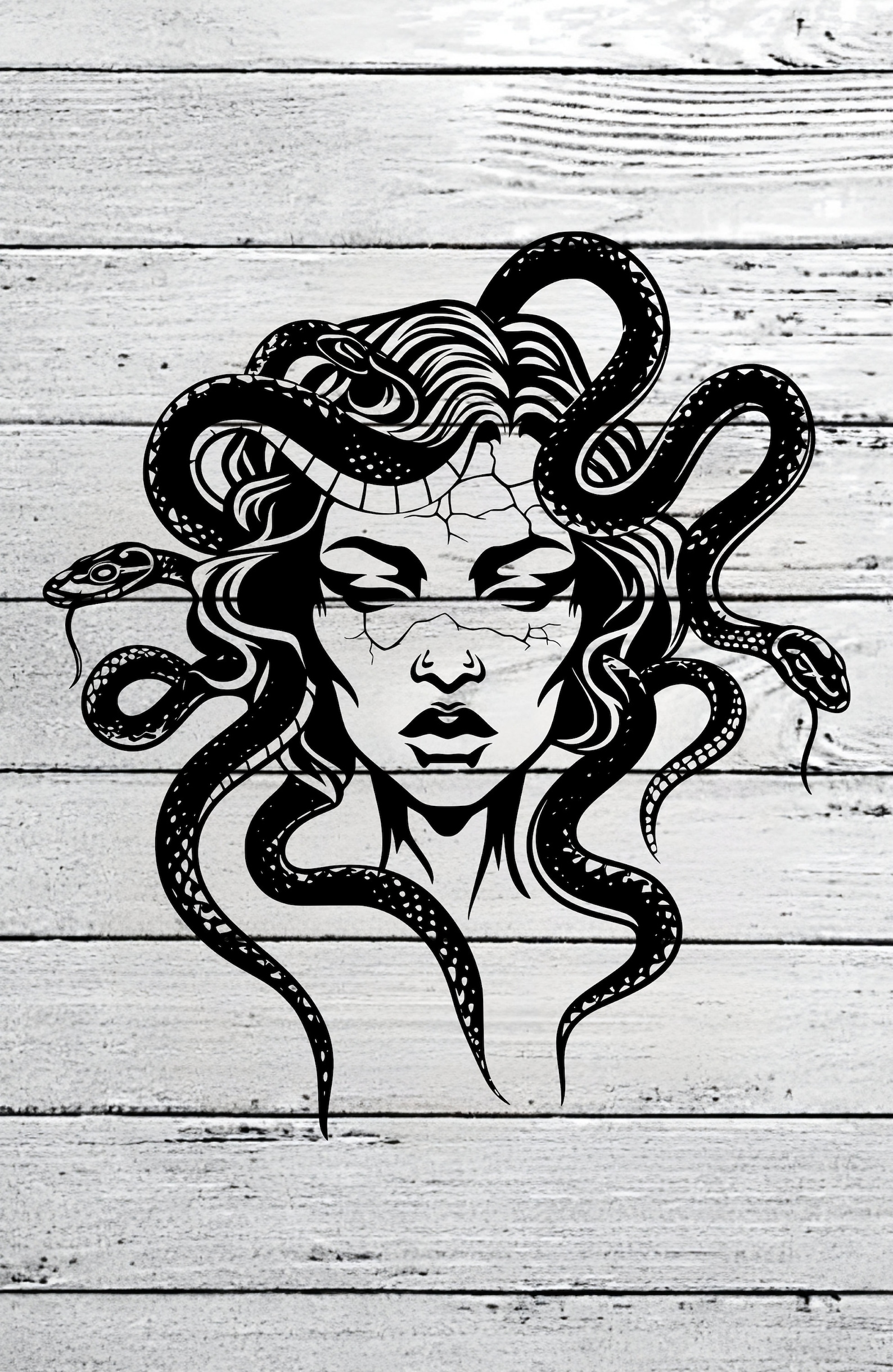 Medusa SVG PNG Print File, Medusa Svg Png, Medusa Silhouette Vector ...