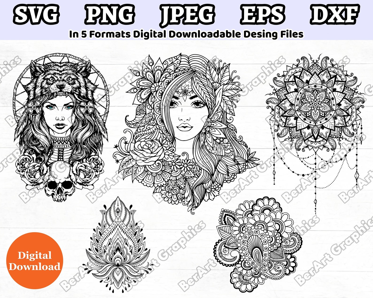 30 Mandala Svg Mandala Svg Bundle Mandala Flower Svg - Etsy