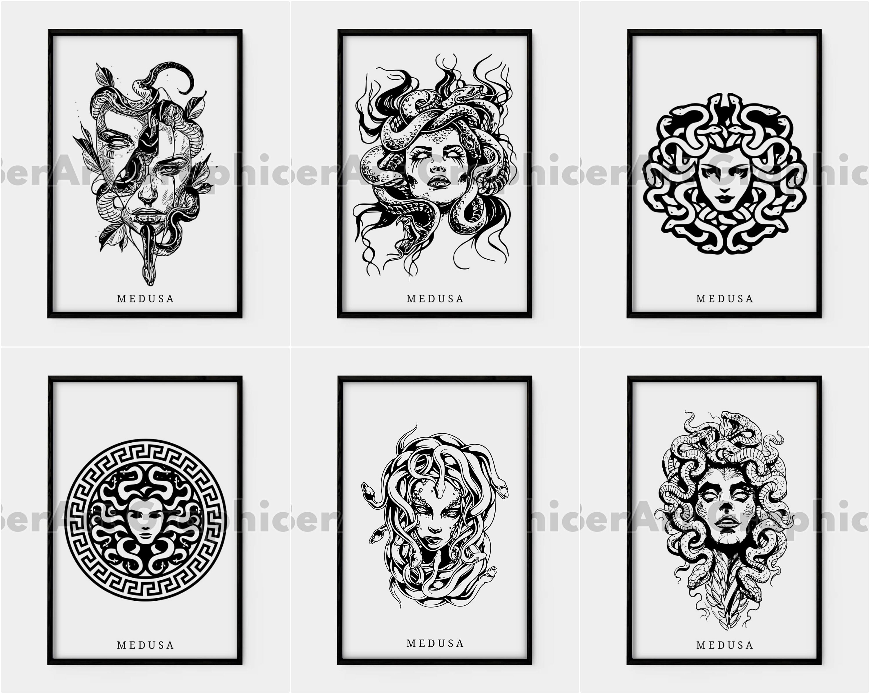 Medusa SVG Print File Medusa Svg Bundle Medusa Silhouette - Etsy Canada
