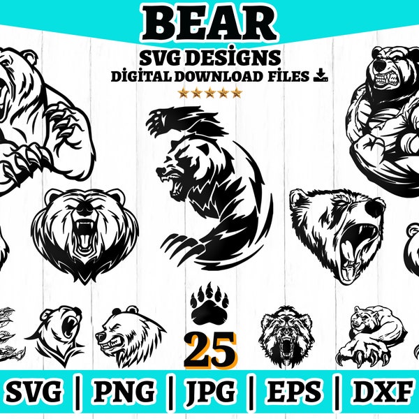 Bear Svg - Etsy