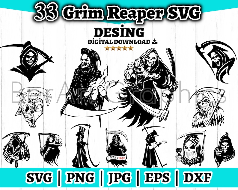 33 Grim Reaper Svg, Angels of Death Svg Bundle, Devil Svg, Ghoul Svg ...