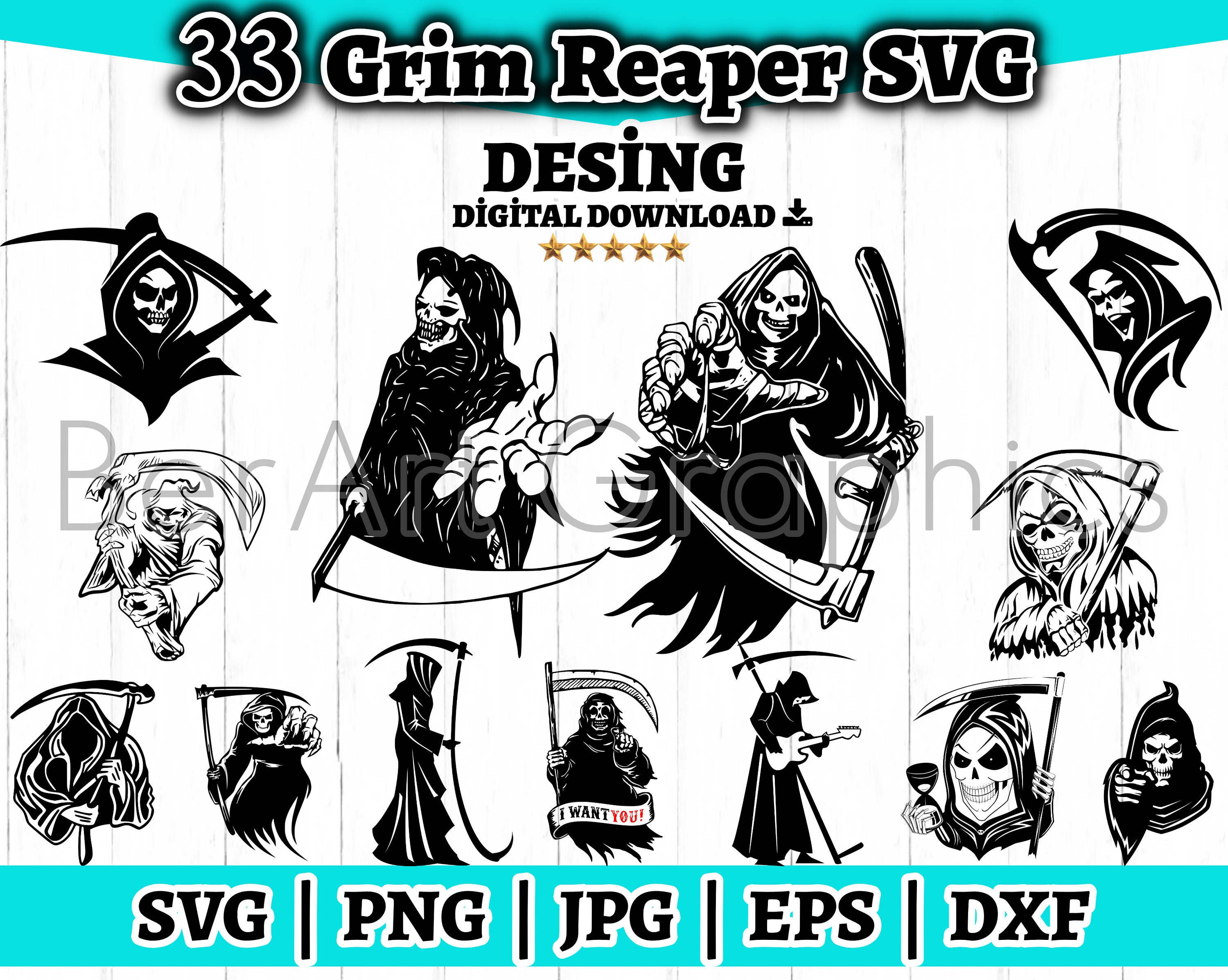 33 Grim Reaper Svg, Angels of Death Svg Bundle, Devil Svg, Ghoul Svg ...