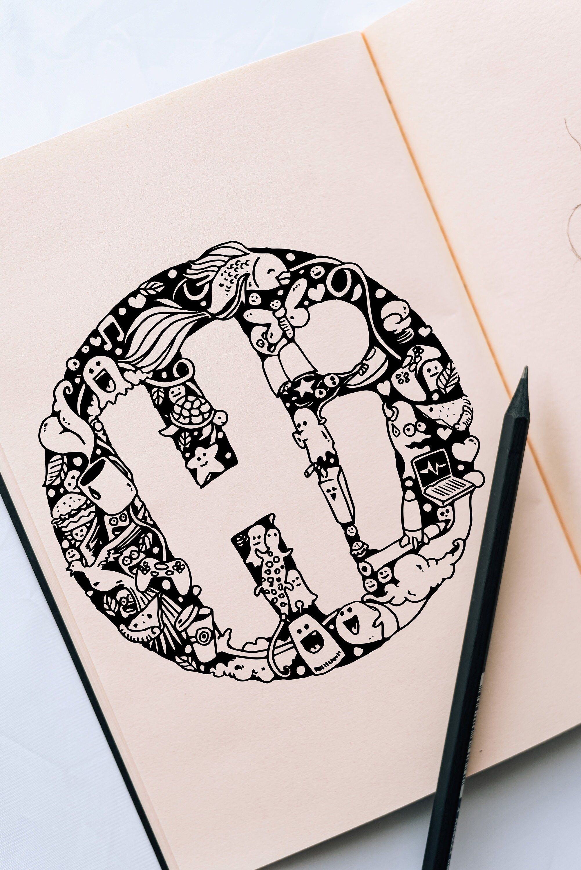 Doodle Svg Bundle Funny Doodle Elements Svg Cute Animals - Etsy