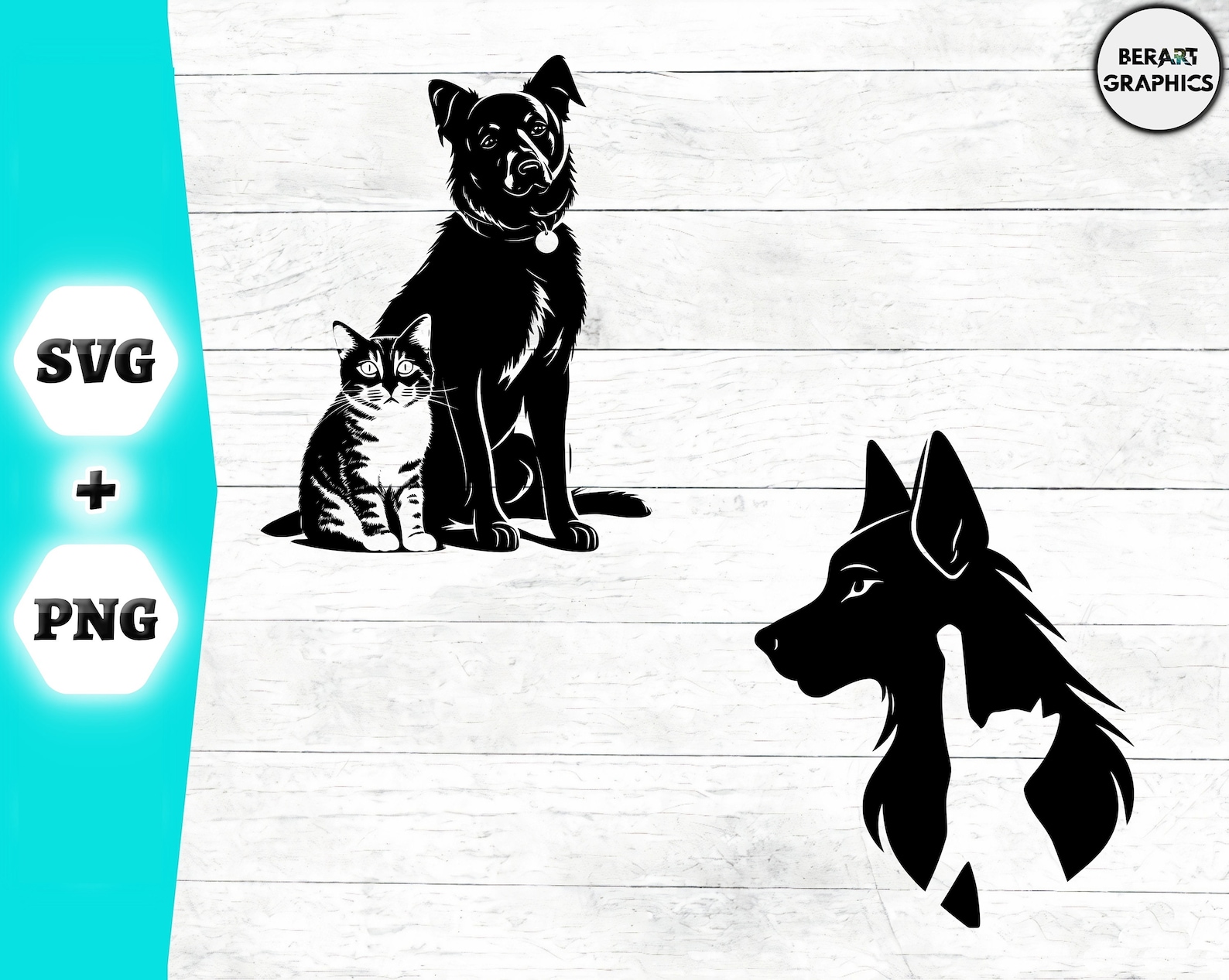 Dog and Cat SVG, Dog and Cat Clipart, Dog With Cat Svg, Dog and Cat ...