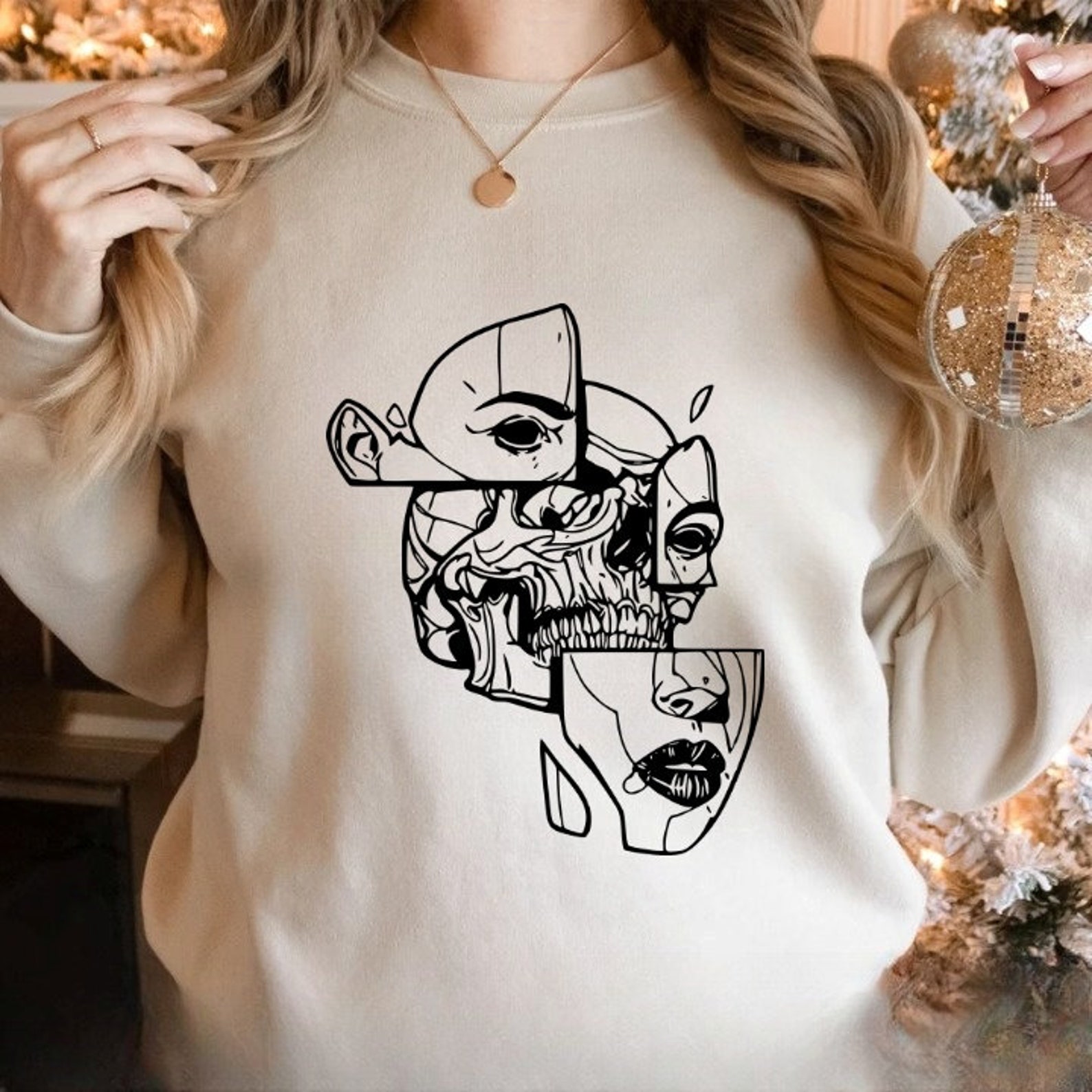 Skull Woman Face Svg Half Skull Skeleton Woman Face Svg - Etsy