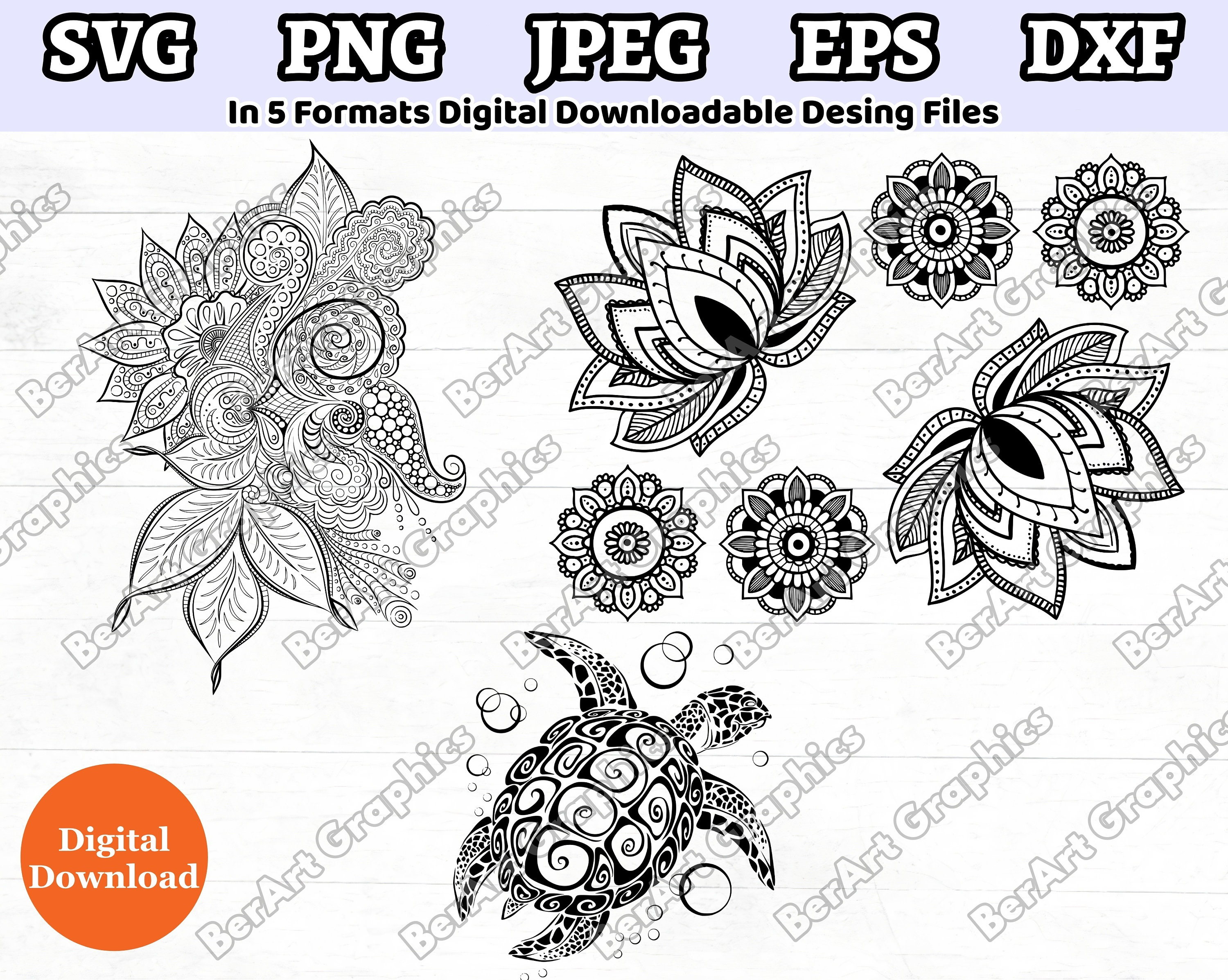 30 Mandala Svg, Mandala Svg Bundle, Mandala Flower Svg, Mandala Cut ...
