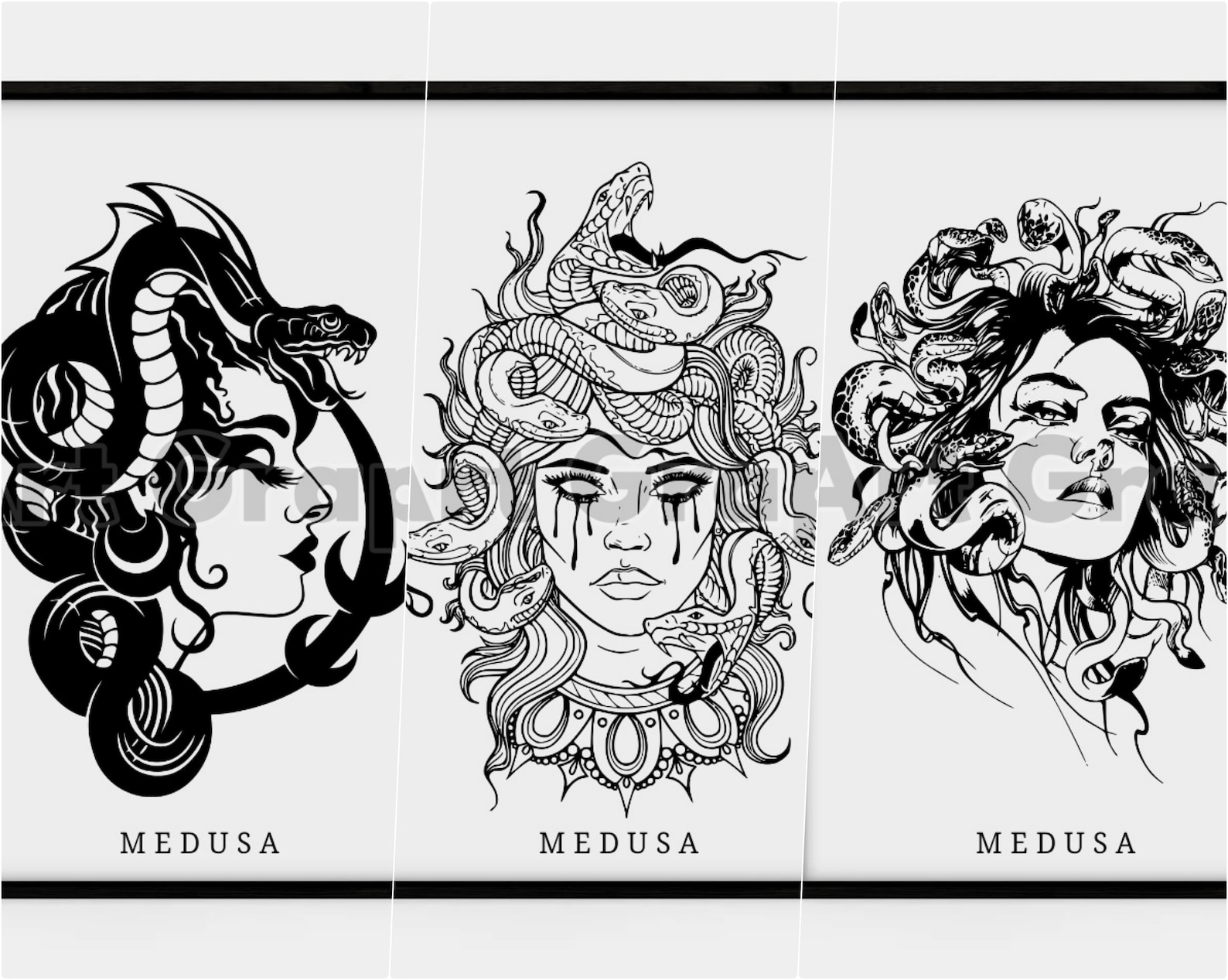 Medusa SVG Print File Medusa Svg Bundle Medusa Silhouette - Etsy Canada