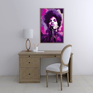 Prince Art Portrait - AI Generated Digital Download Featuring Prince ...