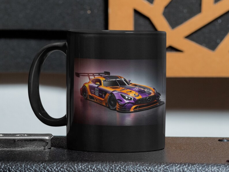 Mercedes AMG GT3 Race Car Enamel Coffee Mug Perfect Car Guy - Etsy