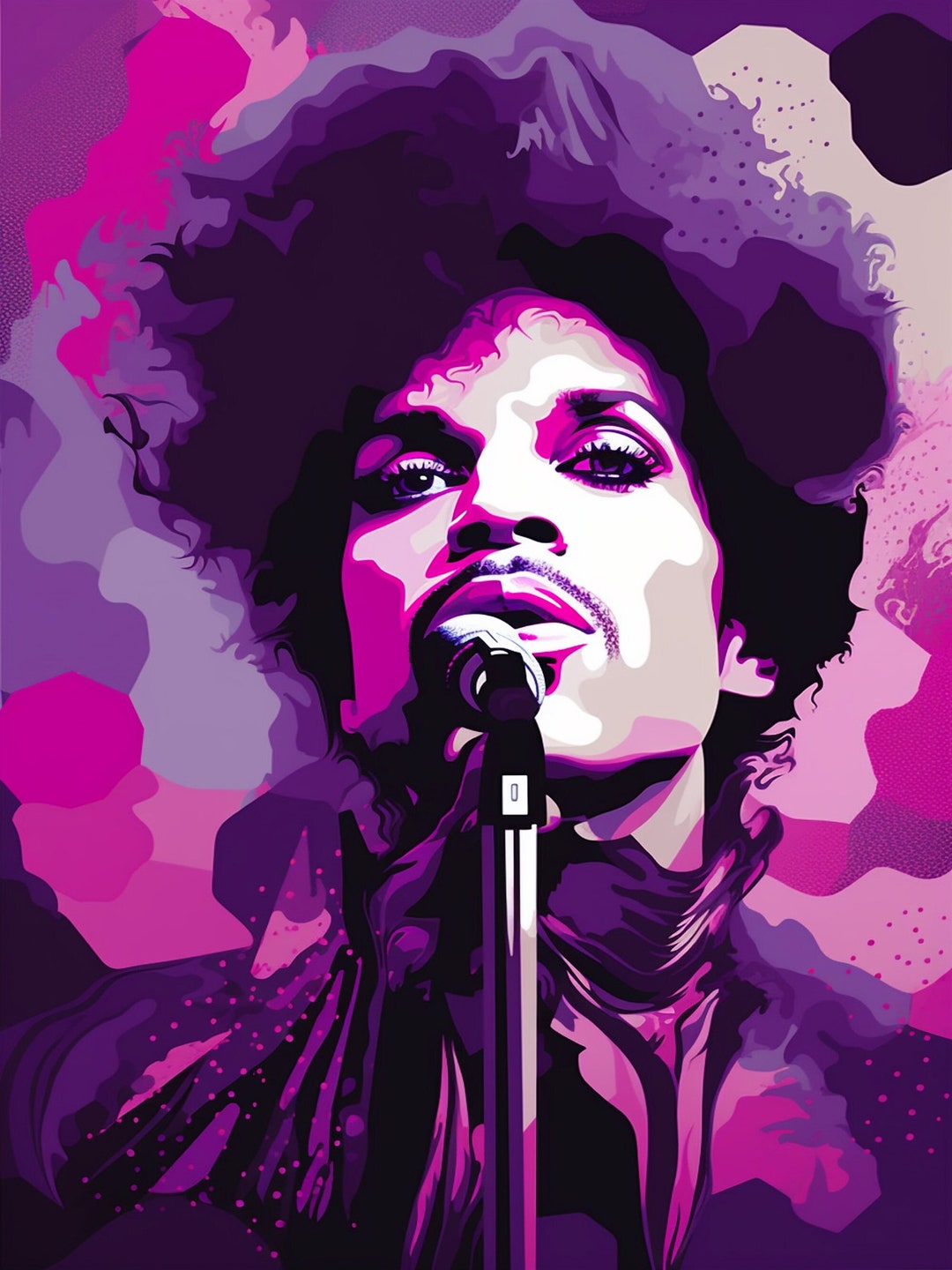 Prince Art Portrait - AI Generated Digital Download Featuring Prince ...
