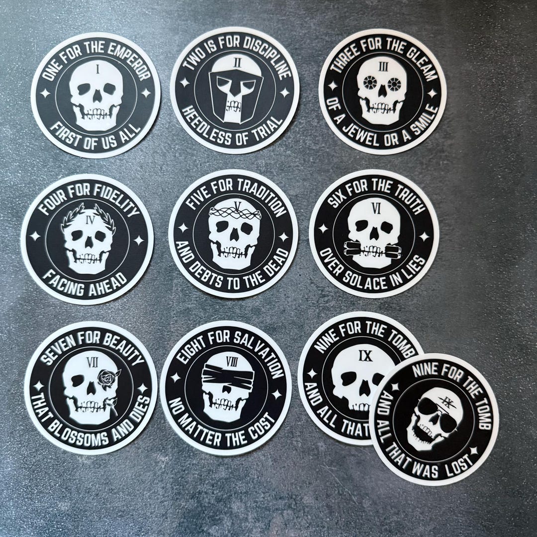 The Locked Tomb // Gideon the Ninth -- Lyctor Poem + Seals -- Matte ...