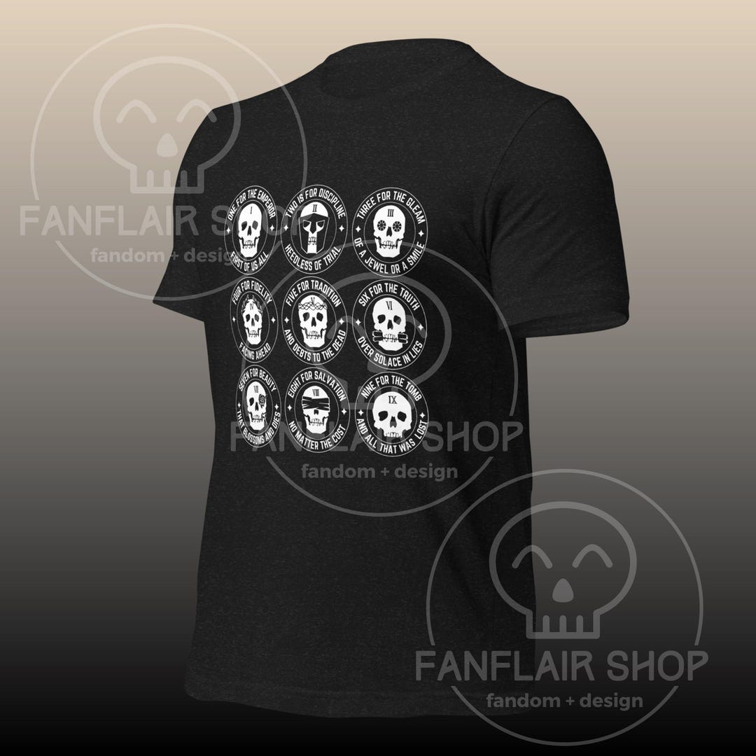 The Locked Tomb // Gideon the Ninth -- Lyctor Poem Emblems -- Unisex T ...