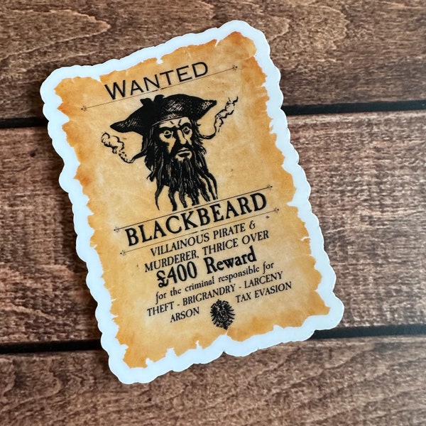 Blackbeard Waterproof Decal - Etsy