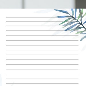 Printable Writing Paper Printable Stationerybotanical - Etsy Canada