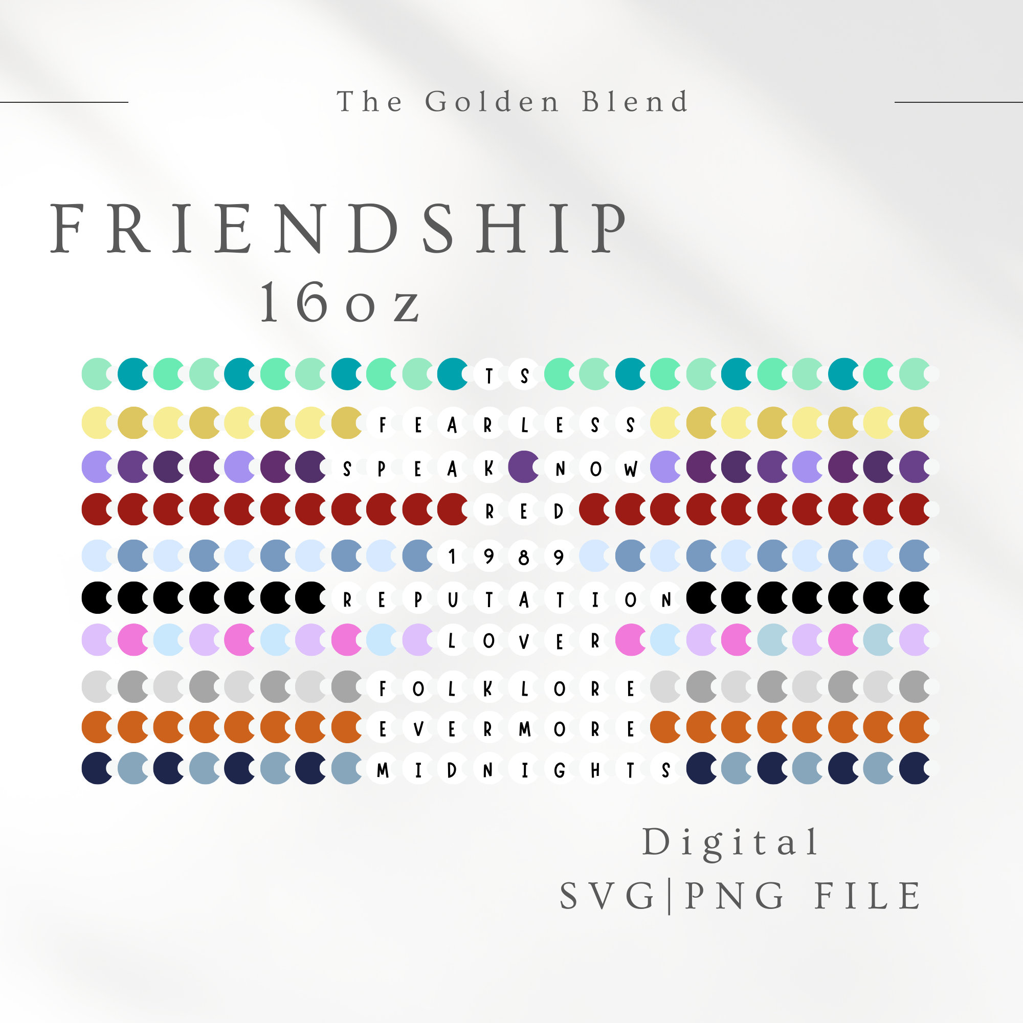 Friendship Bracelet Taylor Swift Inspired SVG 16oz Glass Beer Can ...