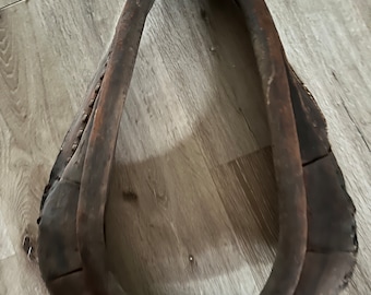 Vintage Leather Horse Mule OX Collar Harness Yoke Farm Decor Western 25 ...