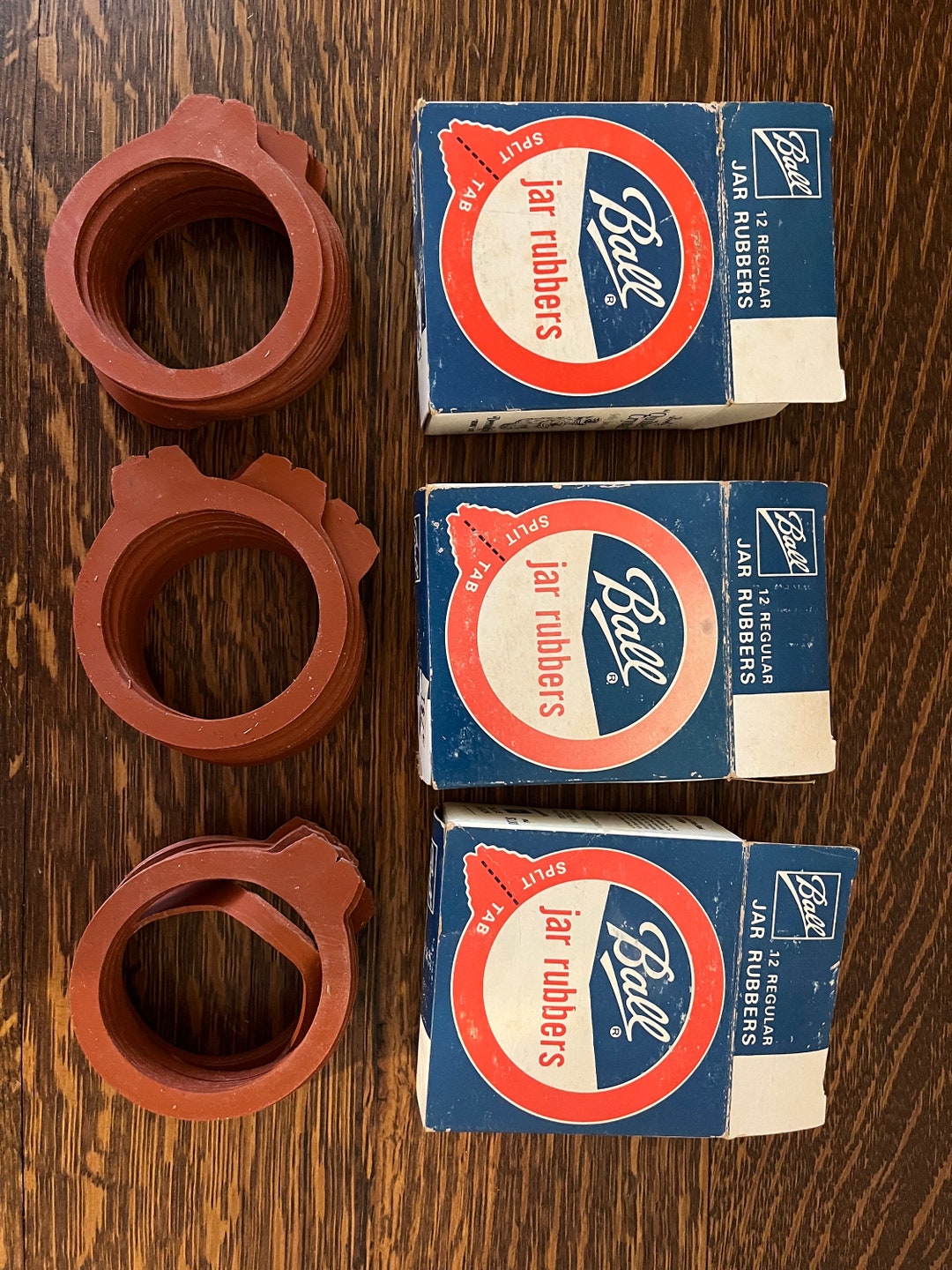 Vintage Ball Split Tab Regular Size Jar Rubbers – 1975, (sold by the ...