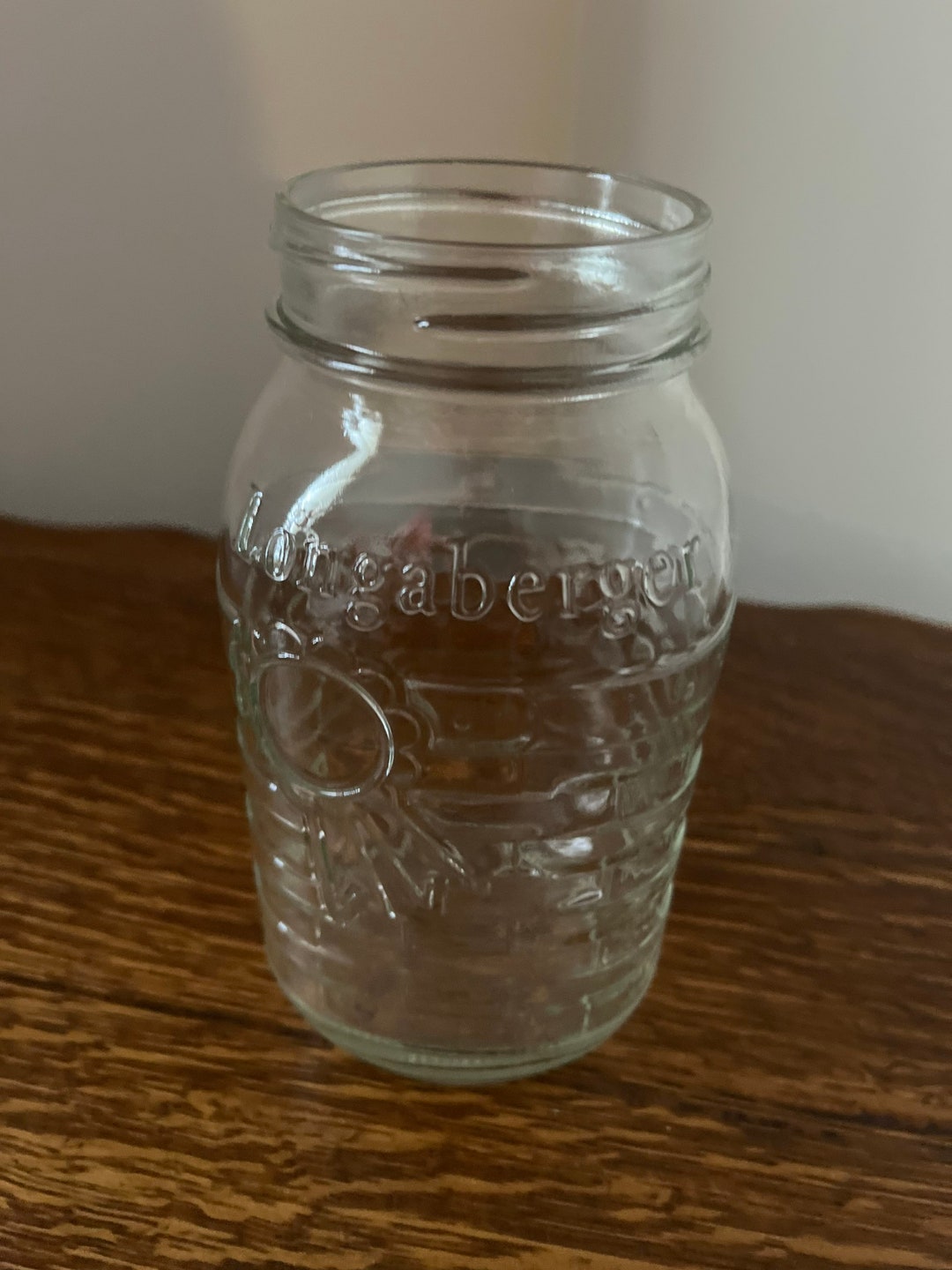 Vintage Longaberger Blue Ribbon Quart Canning Jar - Clear Glass - Etsy