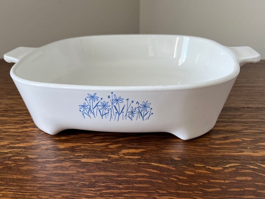 Vintage Corning Ware for Sears Microwave Browning Dish | Blue Daisy ...