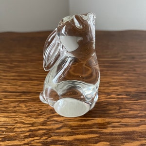 Vintage Clear Glass Rabbit Paperweight - Charming Collectible Desk ...