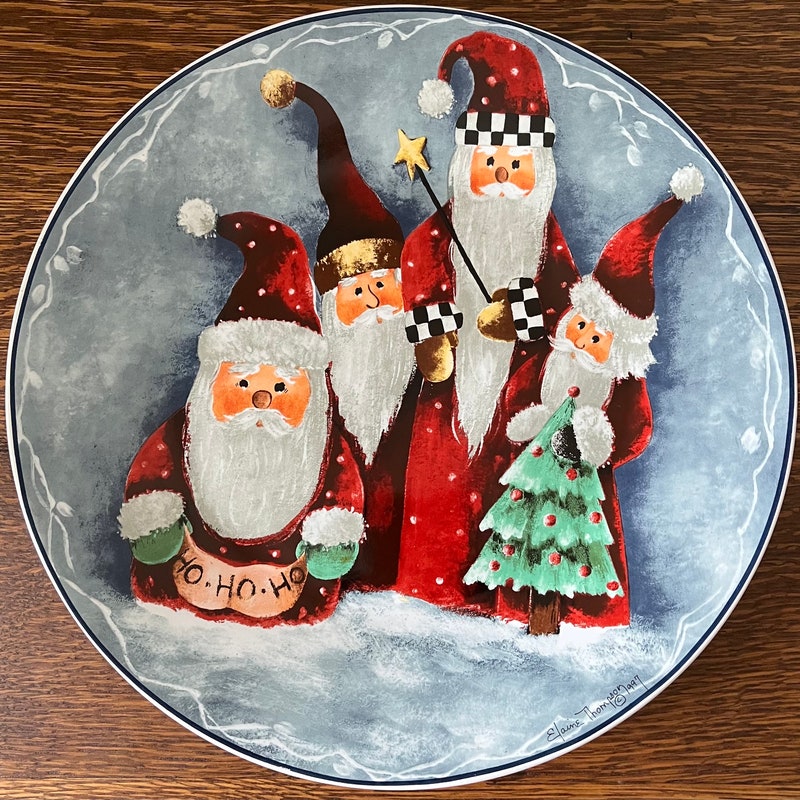 Santa Plate - Etsy