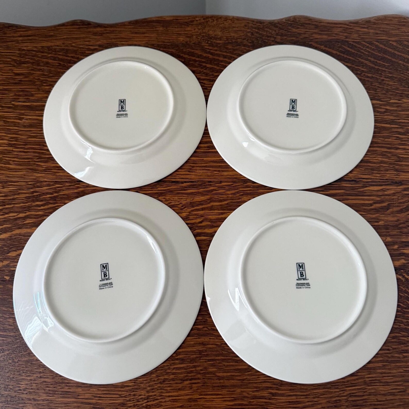 Set of 4 Merry Brite Christmas Salad Plates 7.5 Inch Holiday Home ...