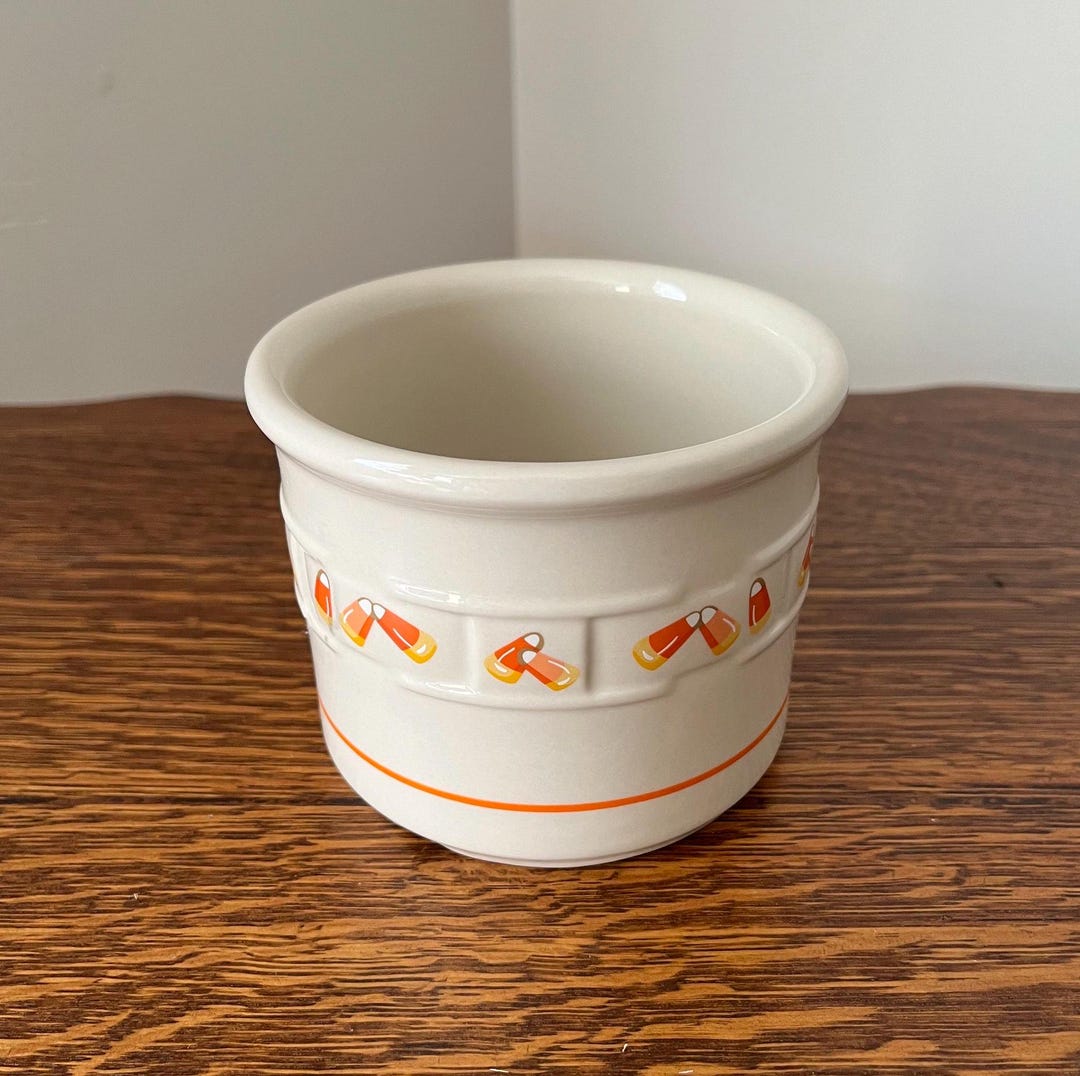 Longaberger Pottery Heirloom Candy Corn Woven Traditions 1 Pint Salt ...