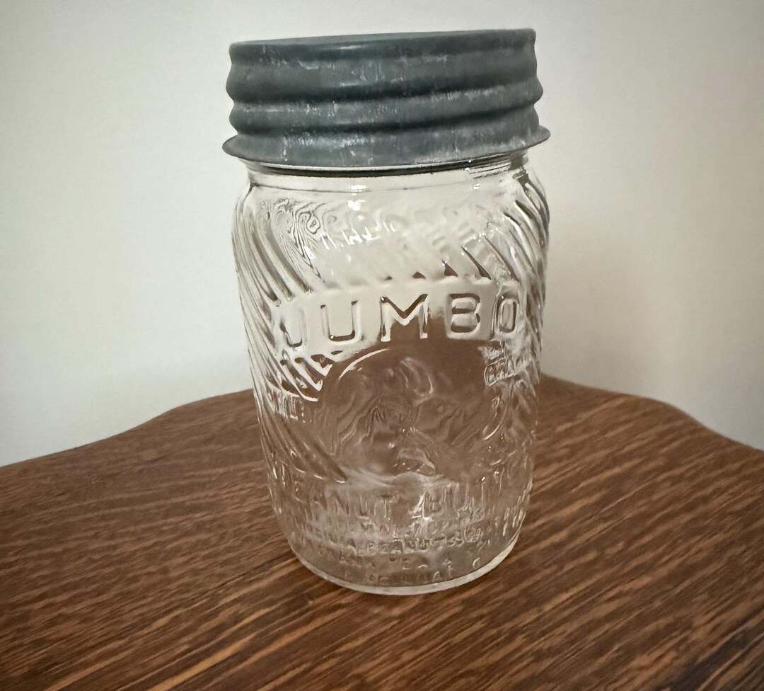 Vintage Ball Jumbo Peanut Butter Jar – Jumbo Brand Glass Canister With Ball Lid, Cincinnati ...