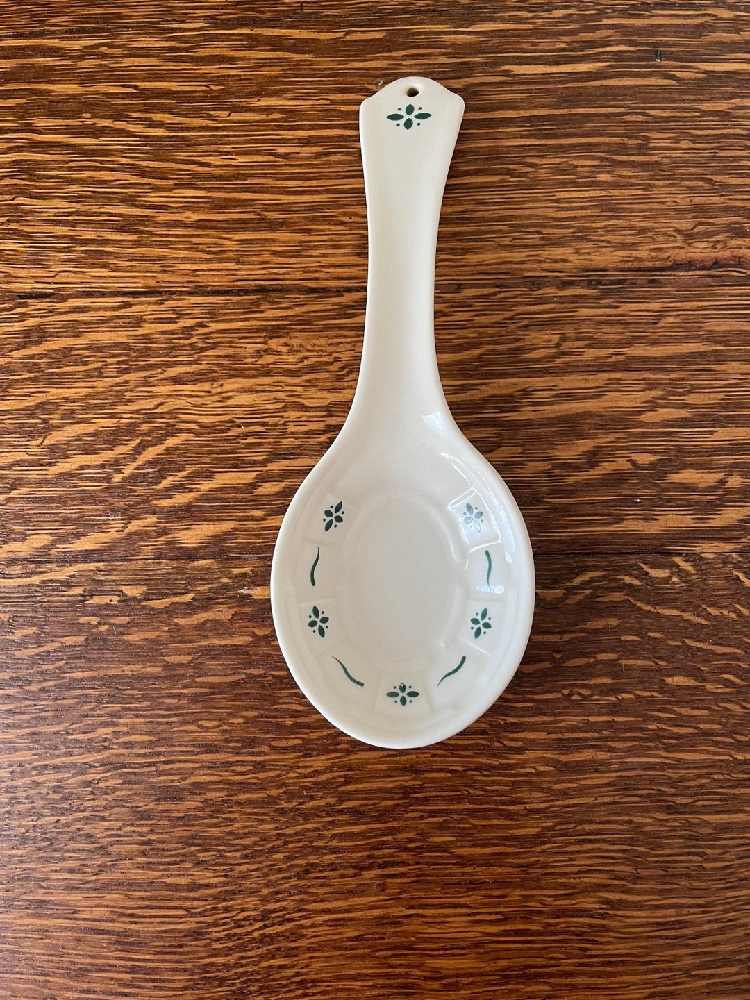 Longaberger Pottery Woven Traditions Classic Green Spoon Rest - Etsy