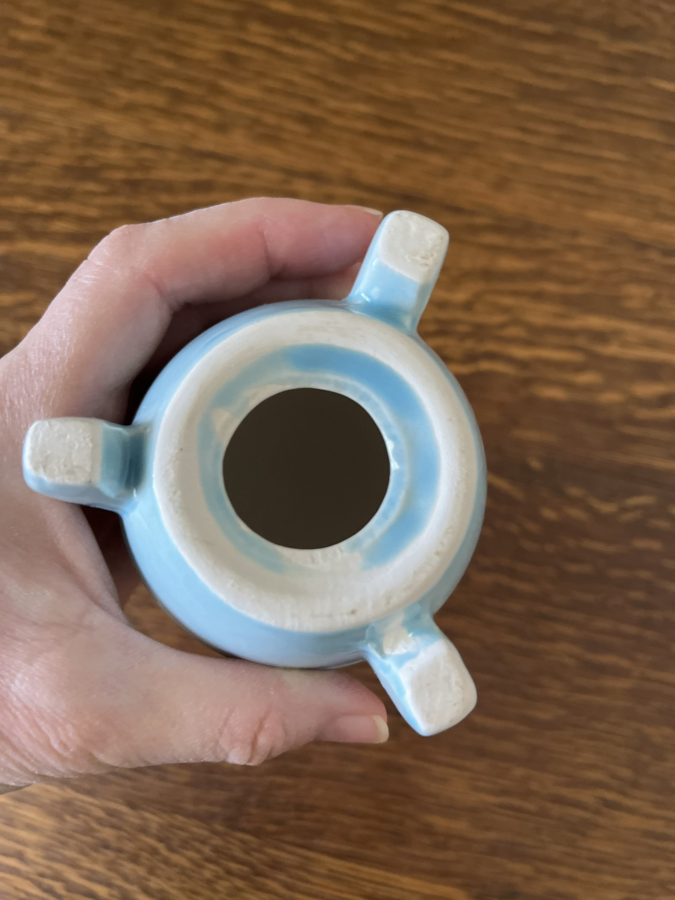 Vintage Ceramic Baby Blue Rocket Ship Figurine - Etsy