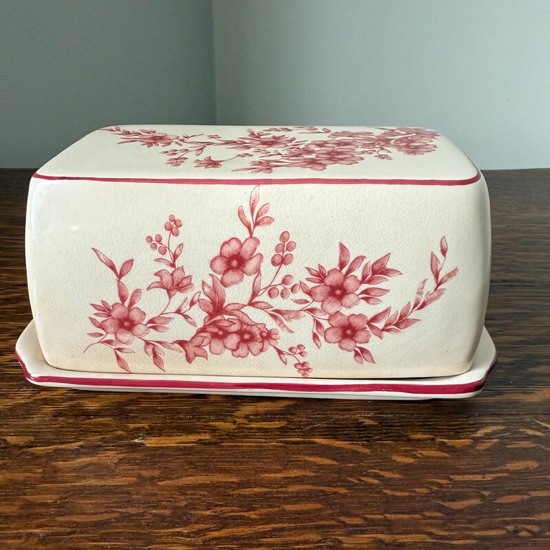 Red Butter Dish - Etsy