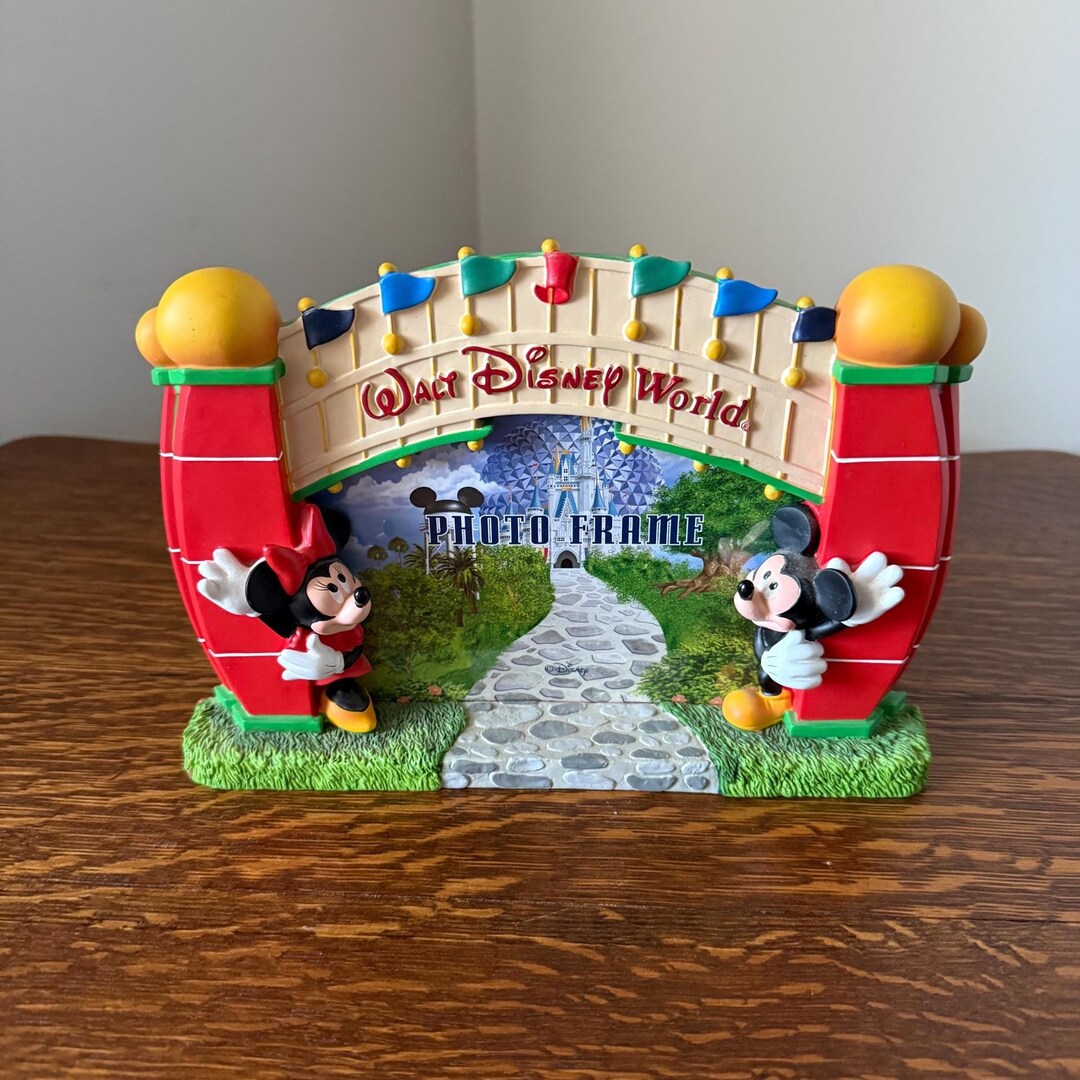 Walt Disney World Mickey and Minnie 4x6 Photo Frame Colorful Arch ...