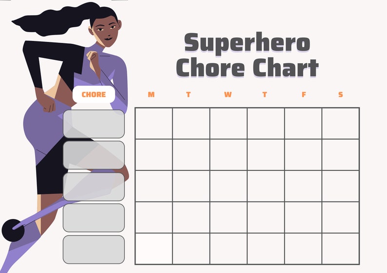 Weekly Chore Chart Printable ~ Weekly Chore Chart ~ Printable Chore ...