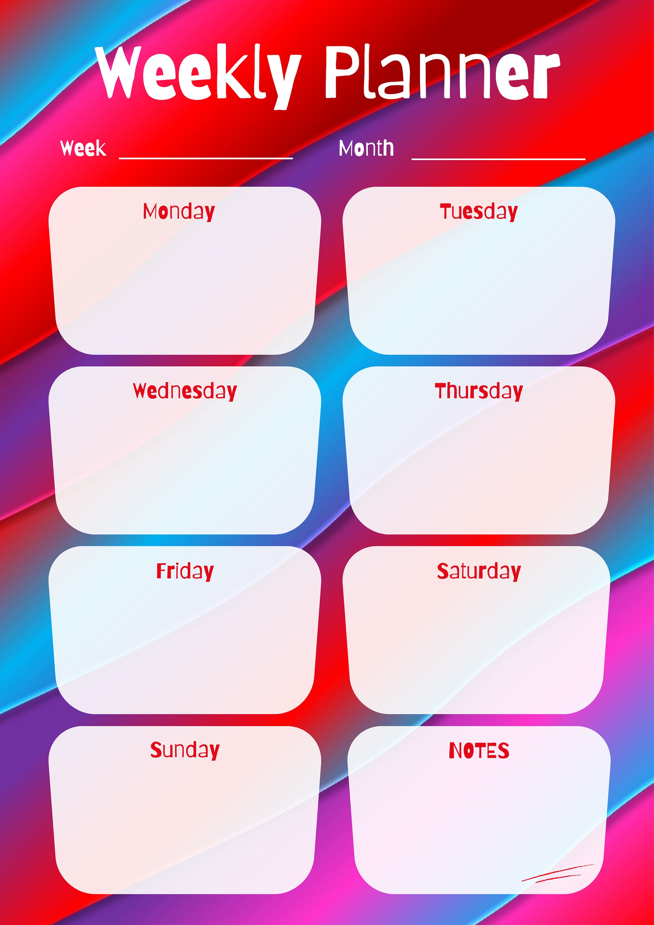 Weekly Planner Printable ~ Weekly Planner ~ Printable Planner ...