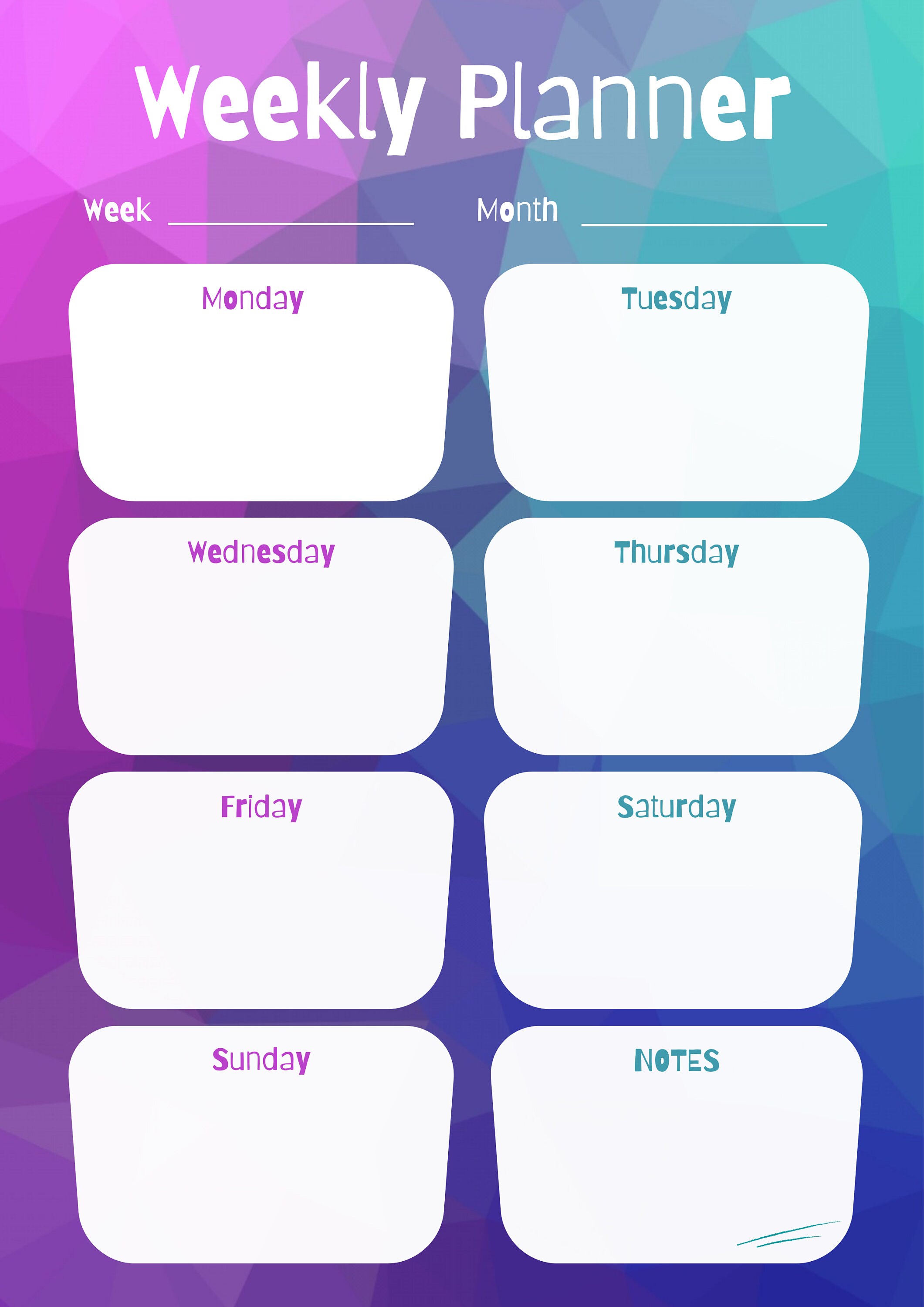 Weekly Planner Printable ~ Weekly Planner ~ Printable Planner ...