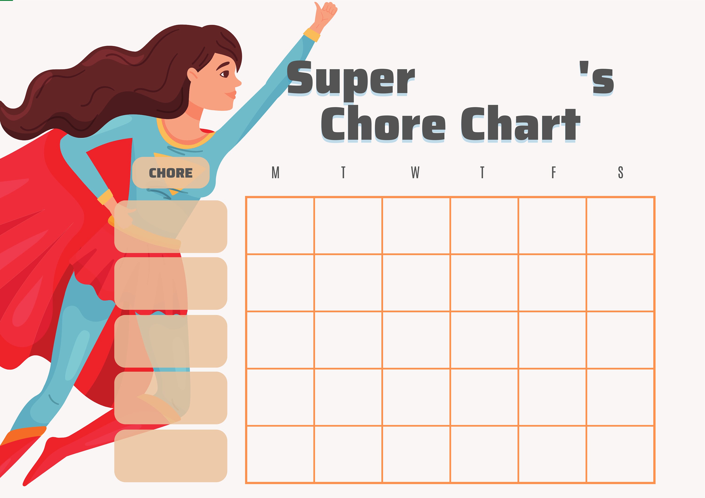 Weekly Chore Chart Printable ~ Weekly Chore Chart ~ Printable Chore ...
