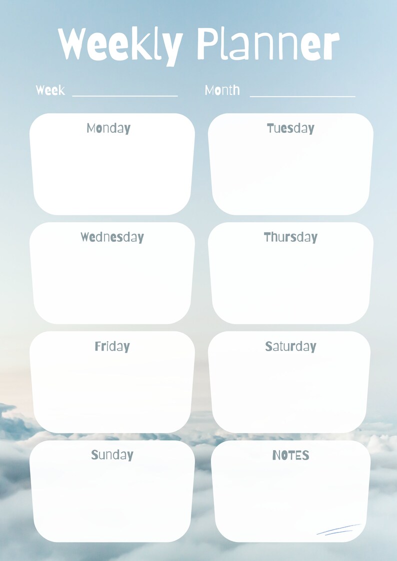 Weekly Planner Printable ~ Weekly Planner ~ Printable Planner ...