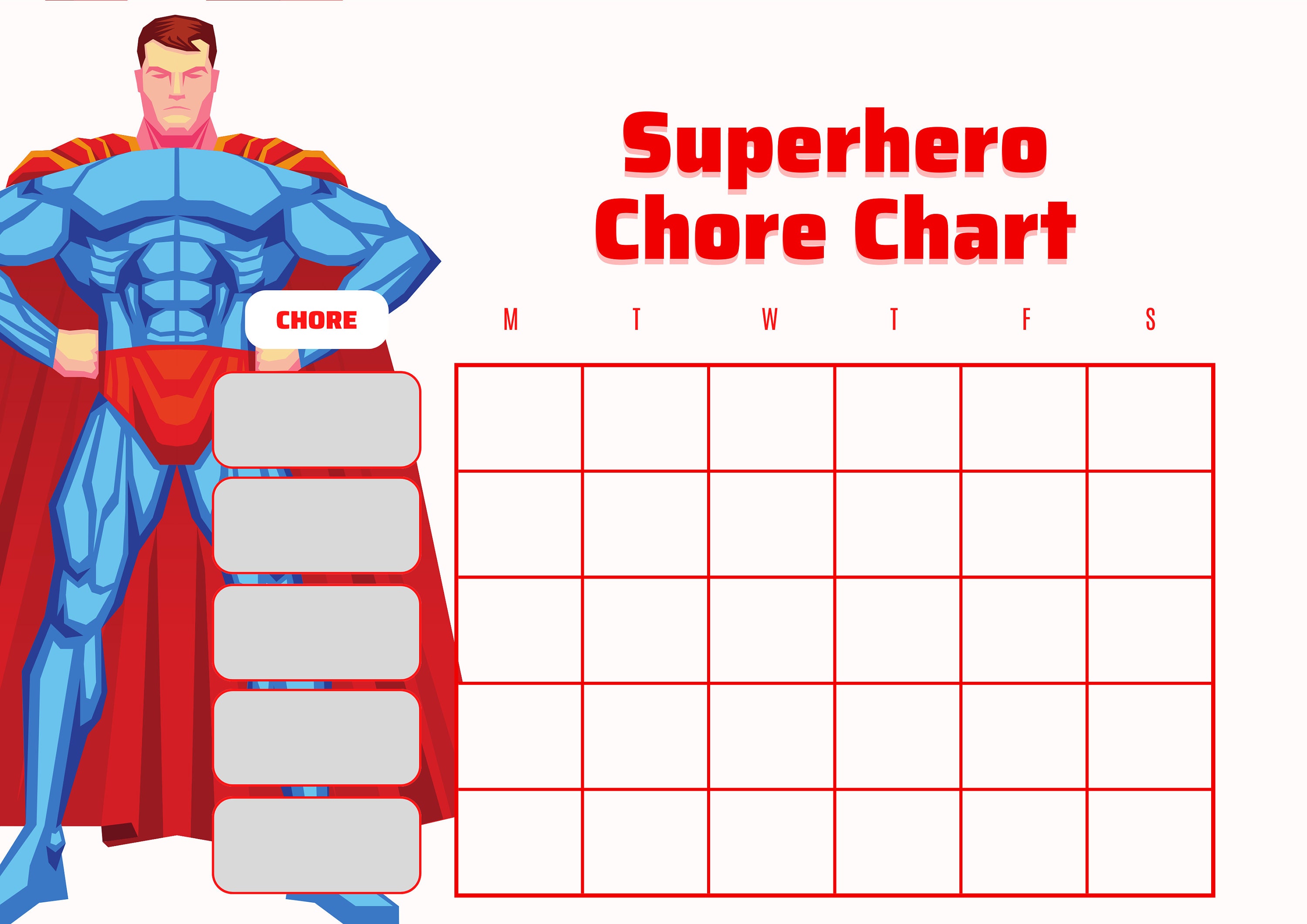 Weekly Chore Chart Printable ~ Weekly Chore Chart ~ Printable Chore ...