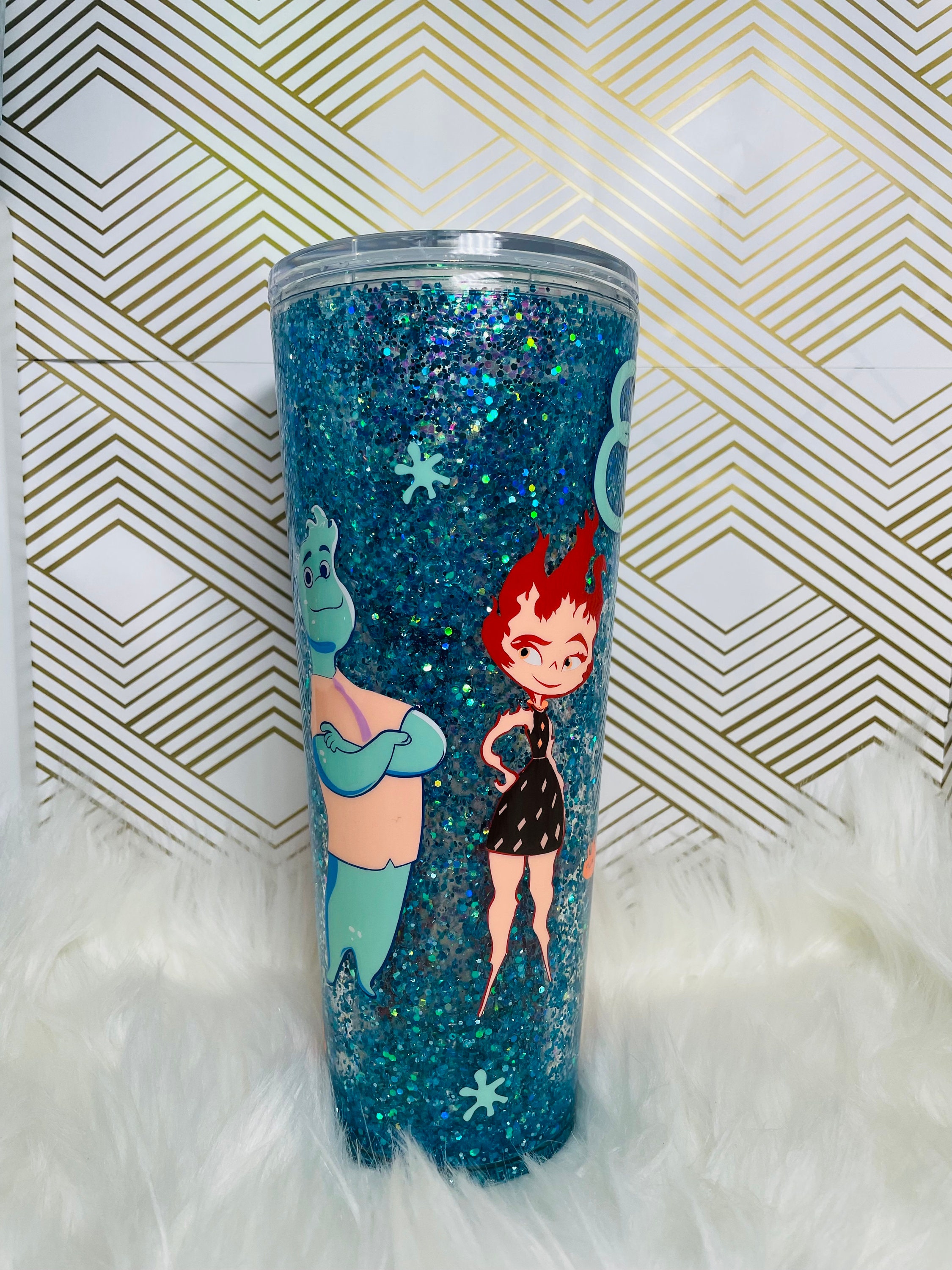 Elemental Custom Tumbler, Glow in the Dark Tumbler, Snow Globe. - Etsy