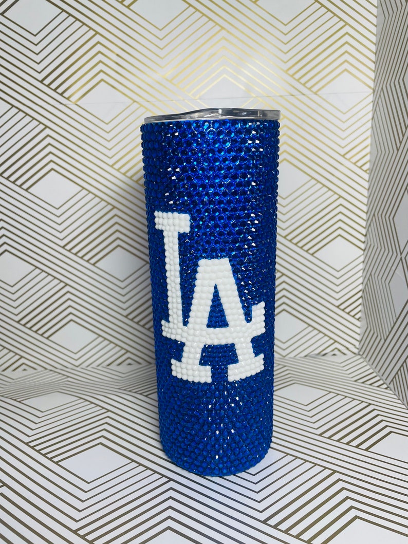 Los Angeles Dodgers Custom Blue Rhinestone 18oz Tumbler. LA - Etsy
