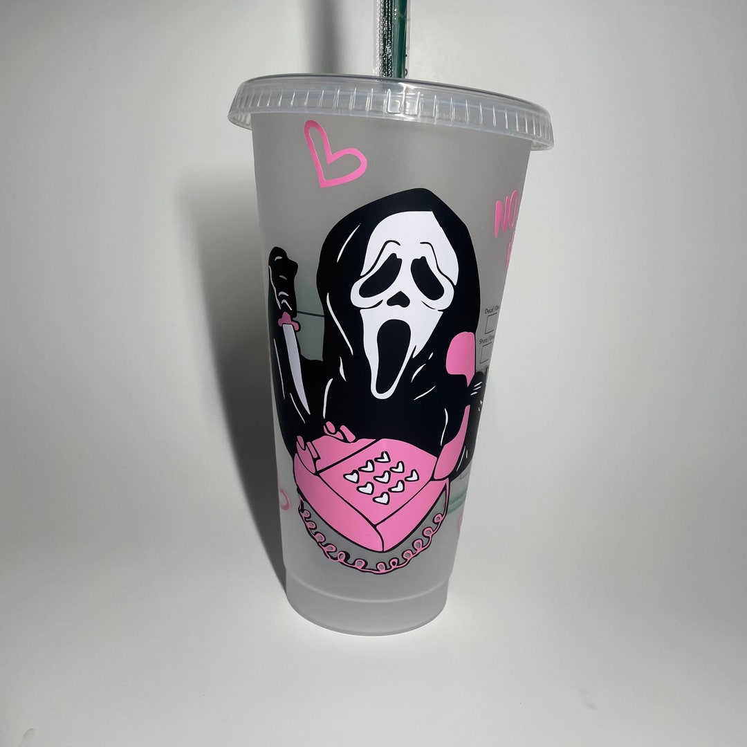 Ghostface Custom Starbucks Cold Cup, Valentine Gift Idea, Custom ...
