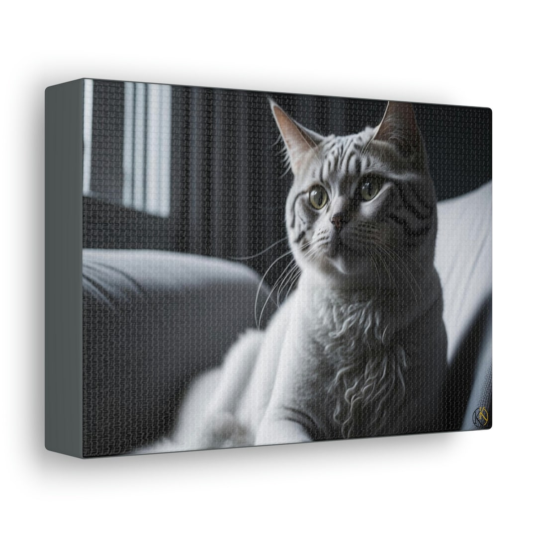 White Cat Wall Decor | Unique Painting | Wall Decor | Great for Living ...