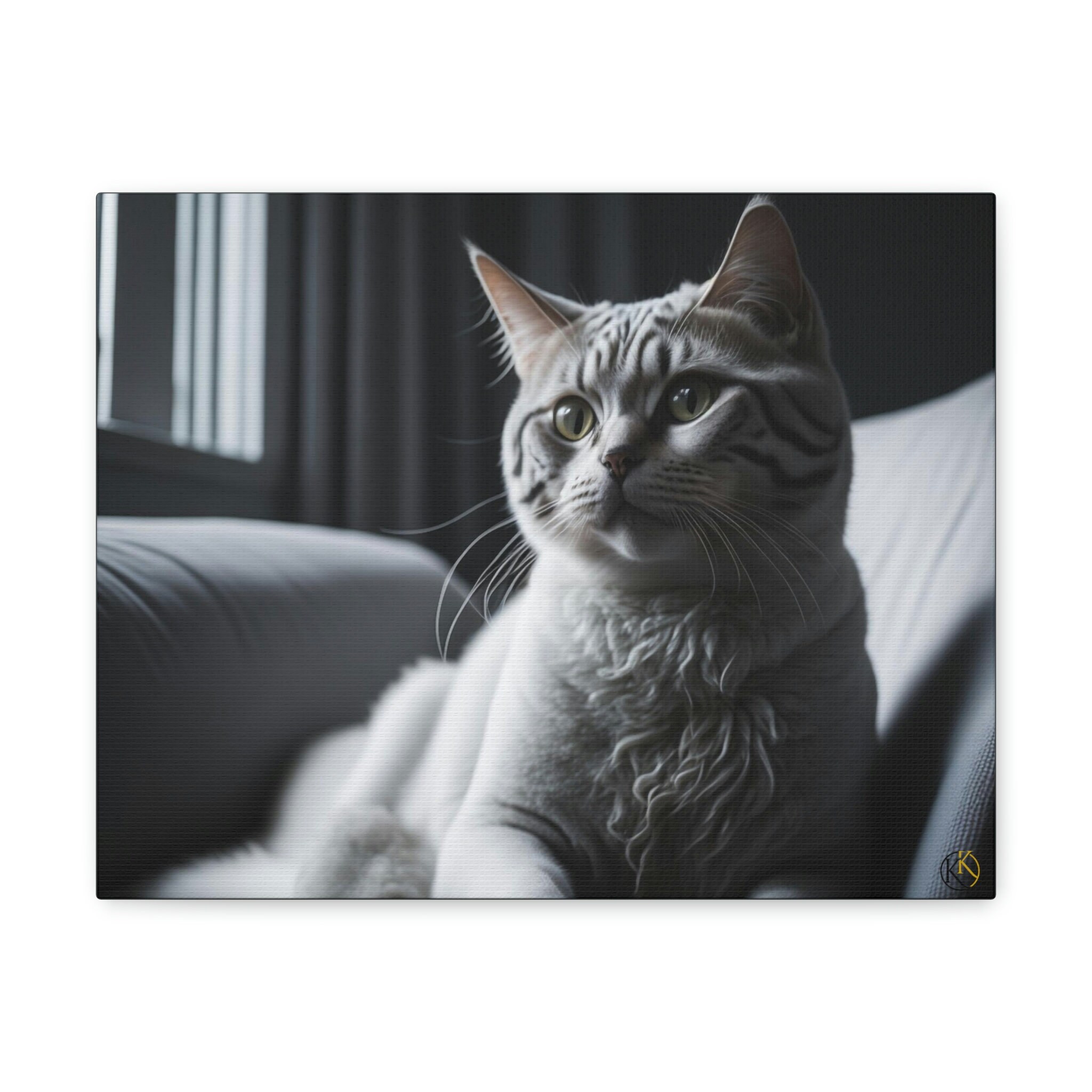 White Cat Wall Decor | Unique Painting | Wall Decor | Great for Living ...