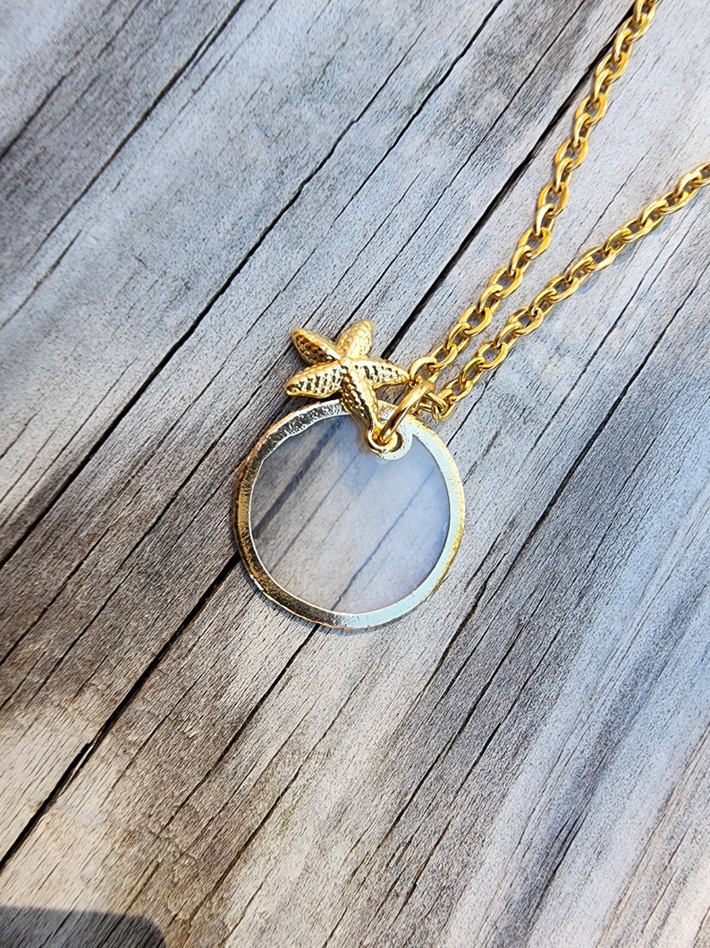 Dainty Starfish Capiz Shell Necklace on Gold Chain - Etsy
