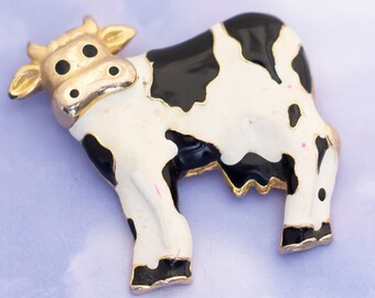 Cow Brooch - Etsy