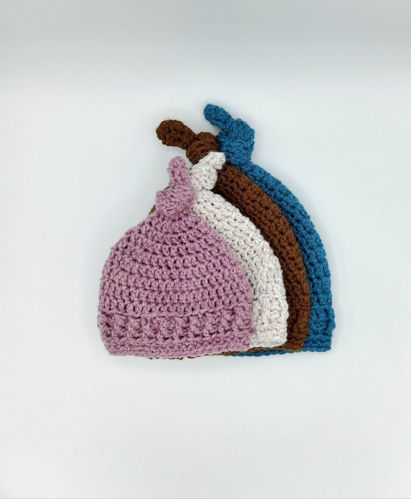 Baby Top Knot Hat Crochet Pattern Preemie Newborn 3 - Etsy