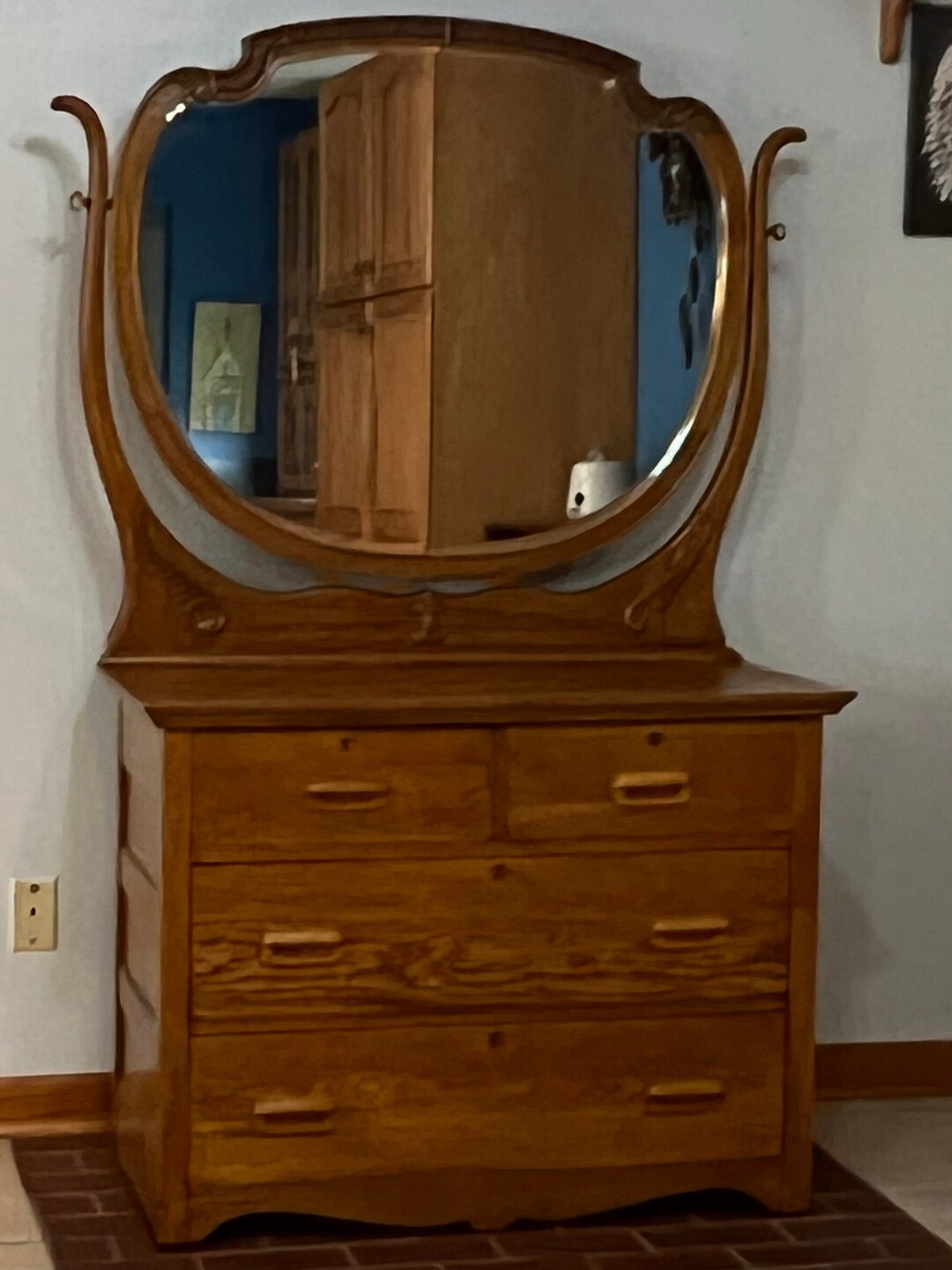 Antique Dresser With Mirror - Etsy