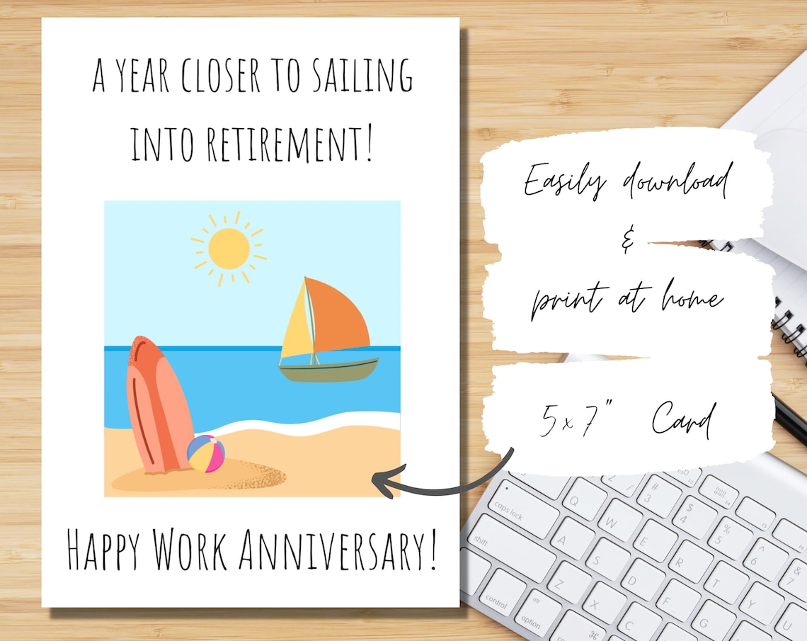 Another Year Closer to Sailing Into Retirement- Happy Work Anniversary ...
