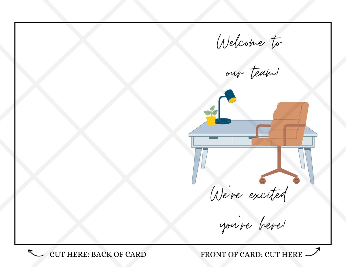 Welcome to Our Team, We're Excited You're Here 5x7 Inch Digital ...