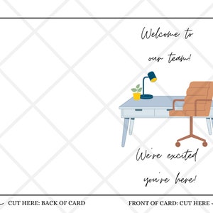 Welcome to Our Team, We're Excited You're Here 5x7 Inch Digital Download Printable Card, Note ...